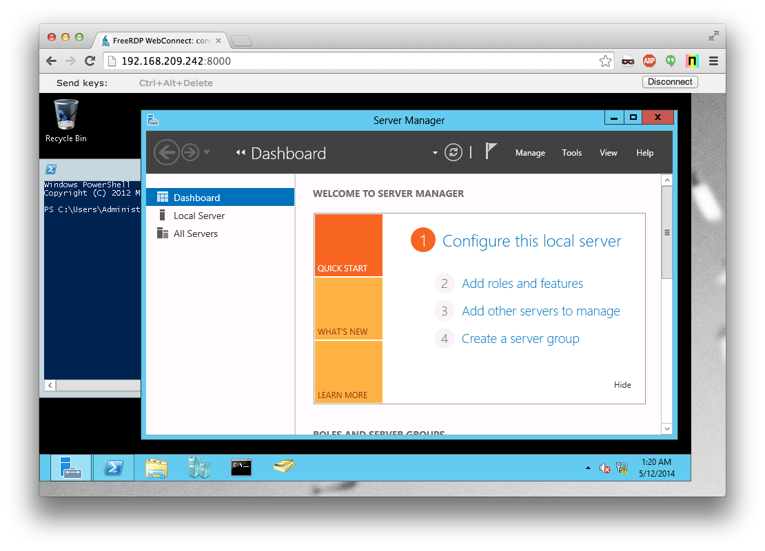 FreeRDP HTML5 proxy on Windows - Cloudbase Solutions